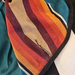 Vintage Large Boho Shoulder Bag Bamboo Handles Colorful- Purses ...