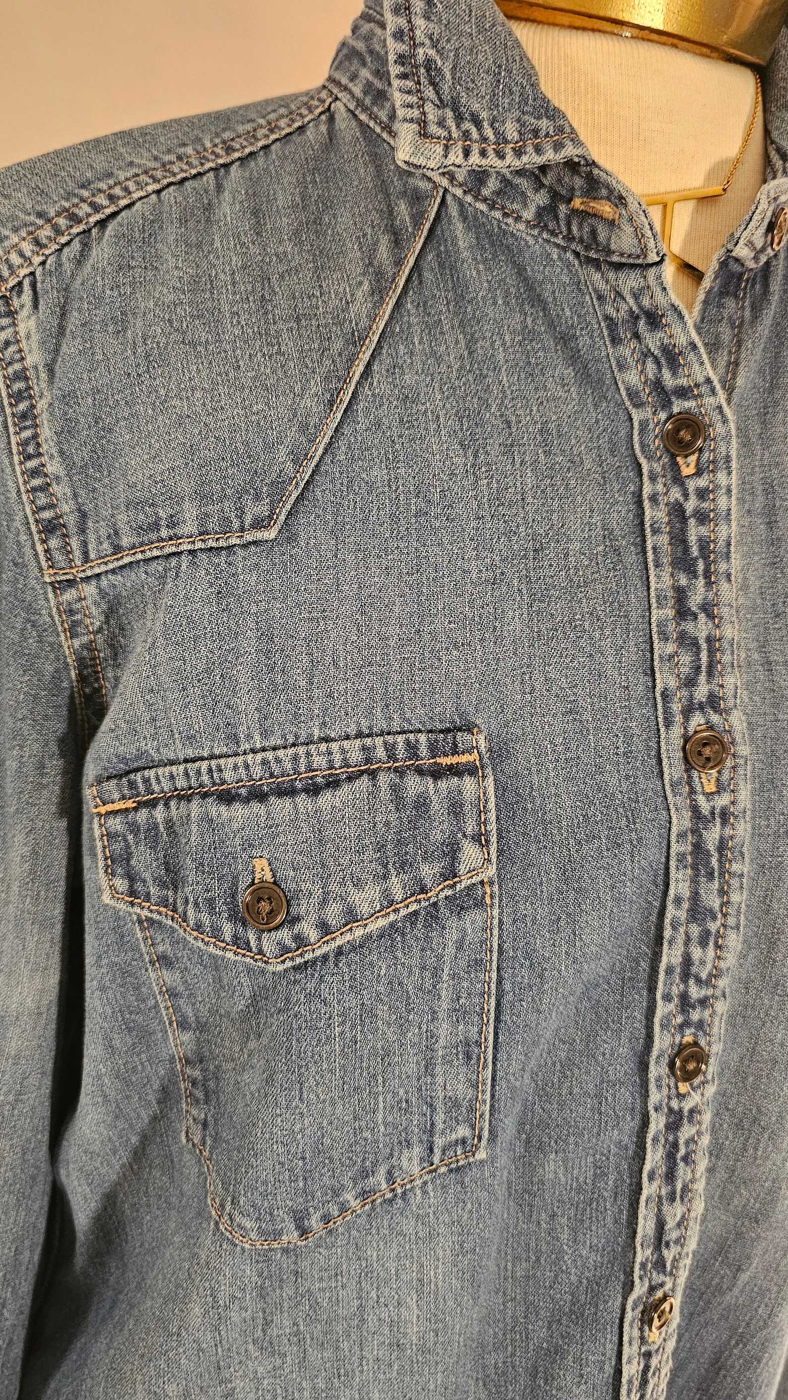Upcycled Led Zeppelin Jean Shirt - Unique Concert Wear, Festivals ...
