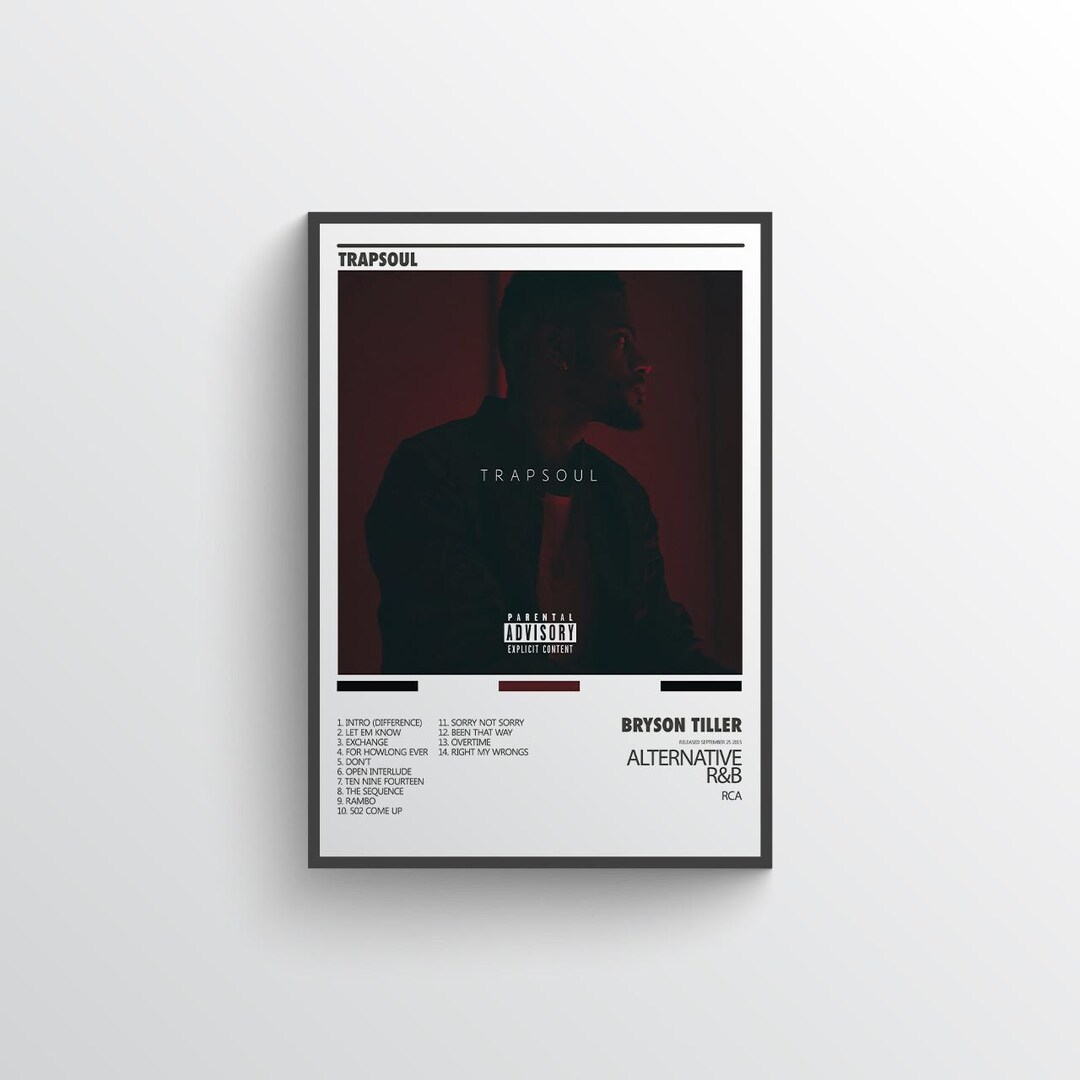 Bryson Tiller - Trapsoul Album Poster / Bryson Tiller Poster / Album ...