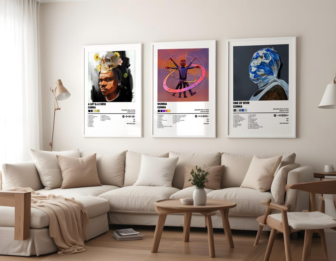 Gunna Album Cover Poster Bundle Set of 3, Rapper Posters, Hip Hop ...