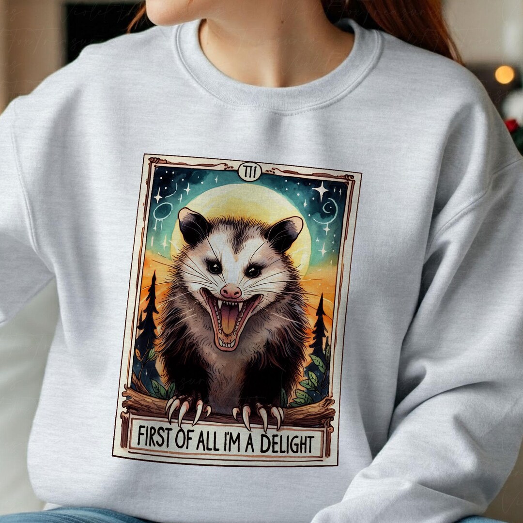 First of All I'm a Delight Png, Opossum Meme Digital File, Trash Animal ...