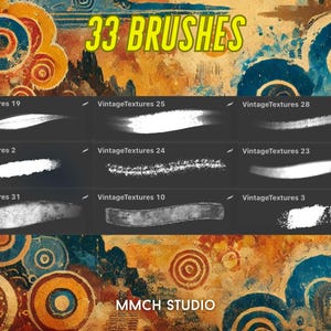 Vintage Rock Texture Procreate Brushes: Dunhuang Art Inspired (digital ...