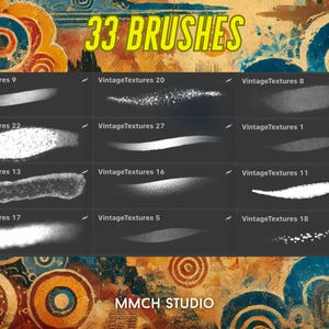 Vintage Rock Texture Procreate Brushes: Dunhuang Art Inspired (digital ...