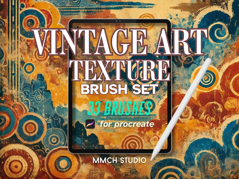 Vintage Rock Texture Procreate Brushes: Dunhuang Art Inspired (digital ...
