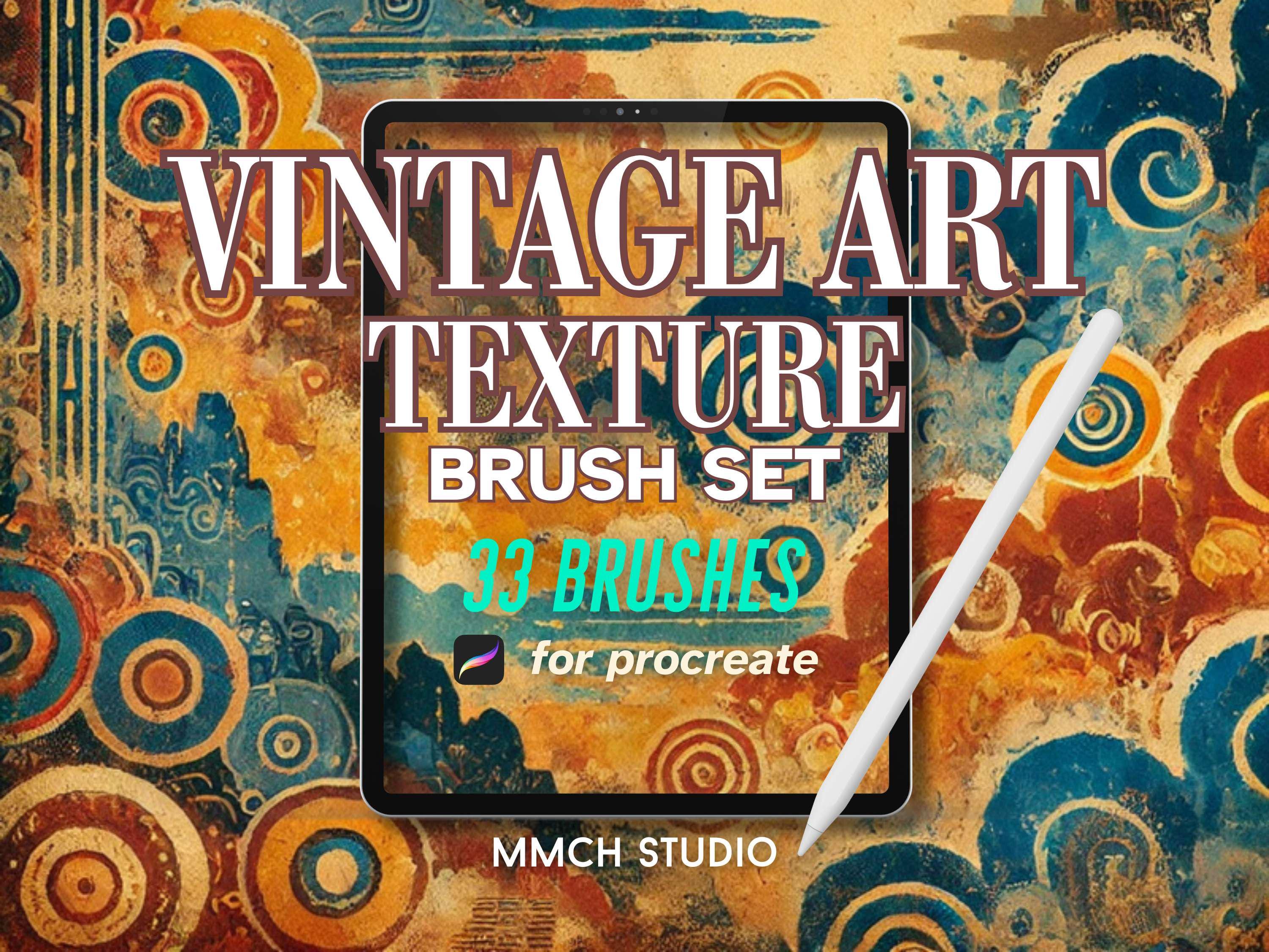 Vintage Rock Texture Procreate Brushes: Dunhuang Art Inspired (digital ...