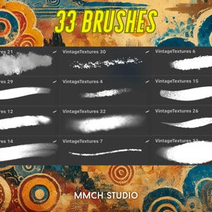 Vintage Rock Texture Procreate Brushes: Dunhuang Art Inspired (digital ...