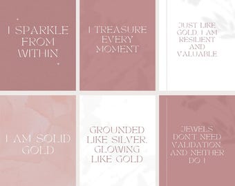 Printable Affirmation Cards | Jewelry-inspired Positive Quotes ...