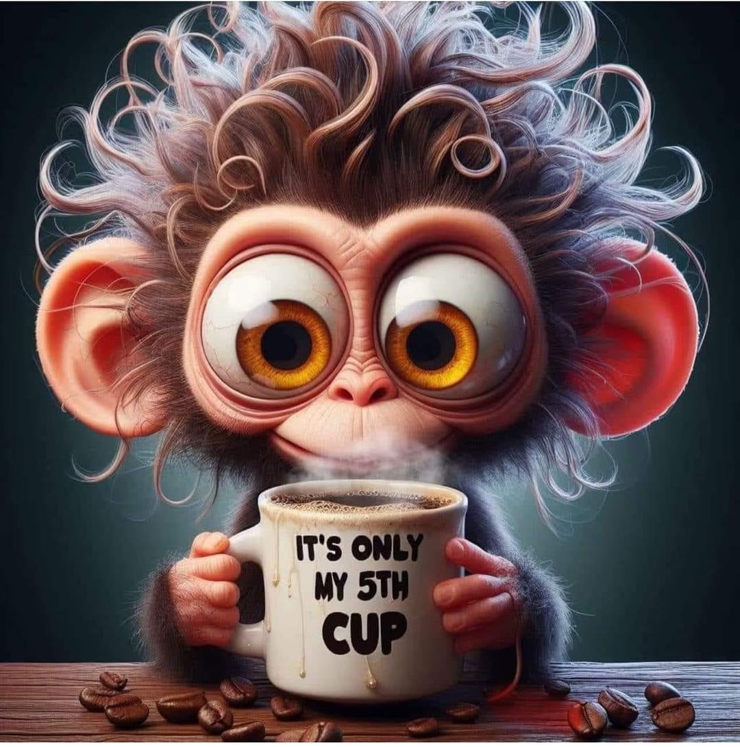 Mug, Funny Monkey Coffee Mug, Cute Animal Lover Tea Cup, Novelty Gift ...