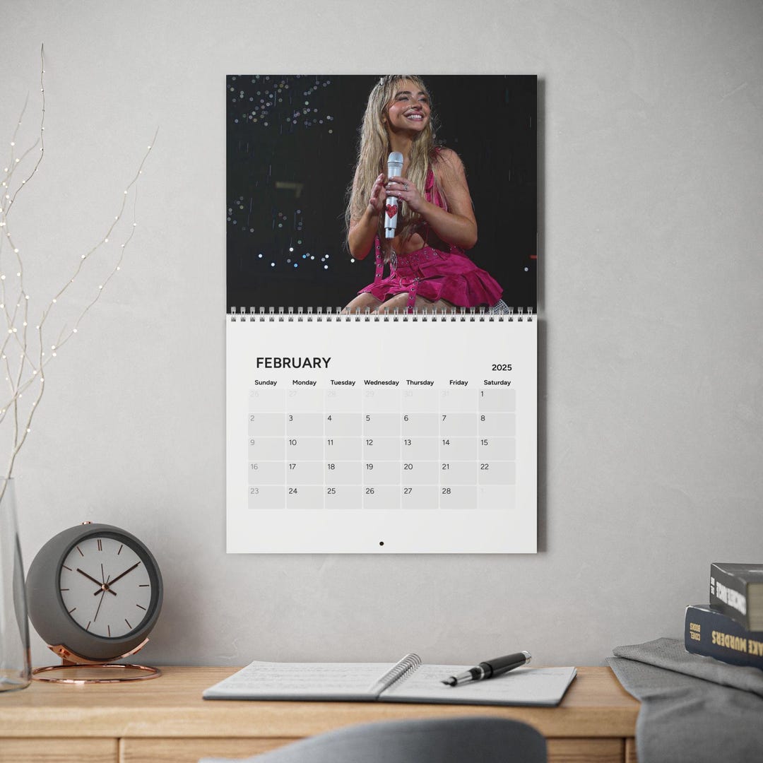 Sabrina Carpenter Wall Calendar 2025, Music Gift, Pop Singer Calendar ...