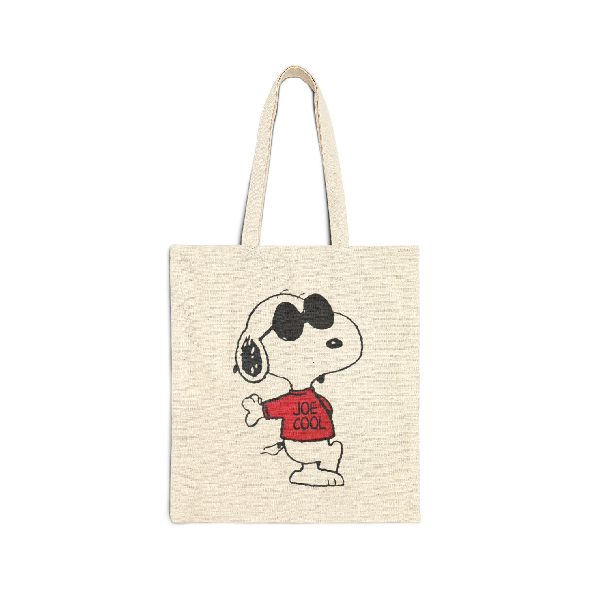 Snoopy Tote Bag, Joe Cool Canvas Bag, Peanuts Gift, Snoopy Lover ...