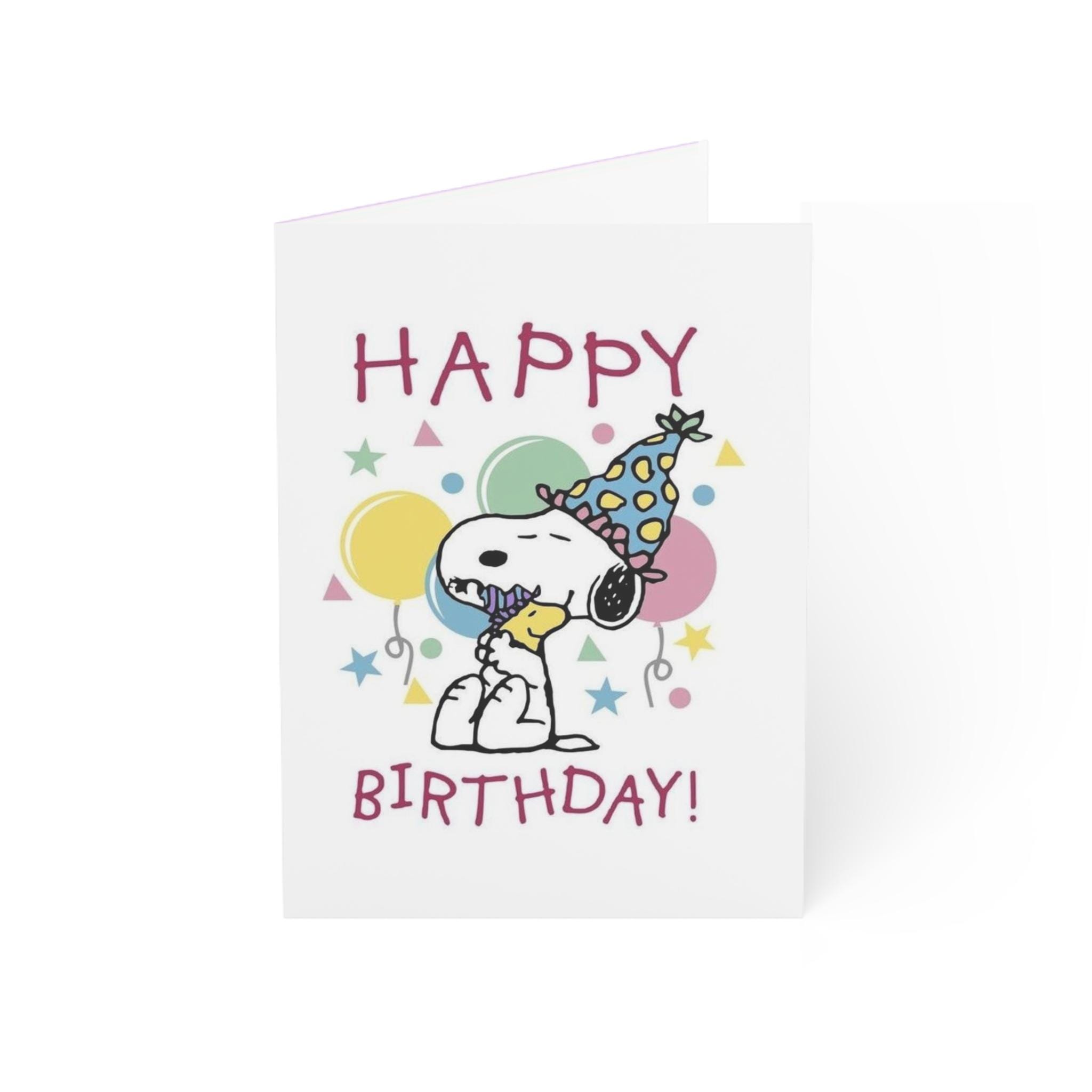 Snoopy Birthday Cards, Cute Heartwarming Wish, Pack of 10, Peanuts Fan ...