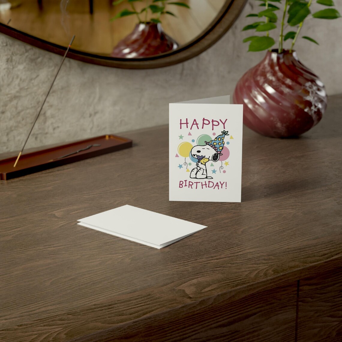Snoopy Birthday Cards, Cute Heartwarming Wish, Pack of 10, Peanuts Fan ...