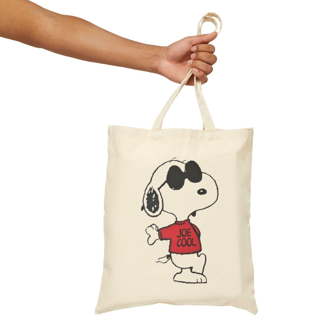 Snoopy Tote Bag, Joe Cool Canvas Bag, Peanuts Gift, Snoopy Lover ...