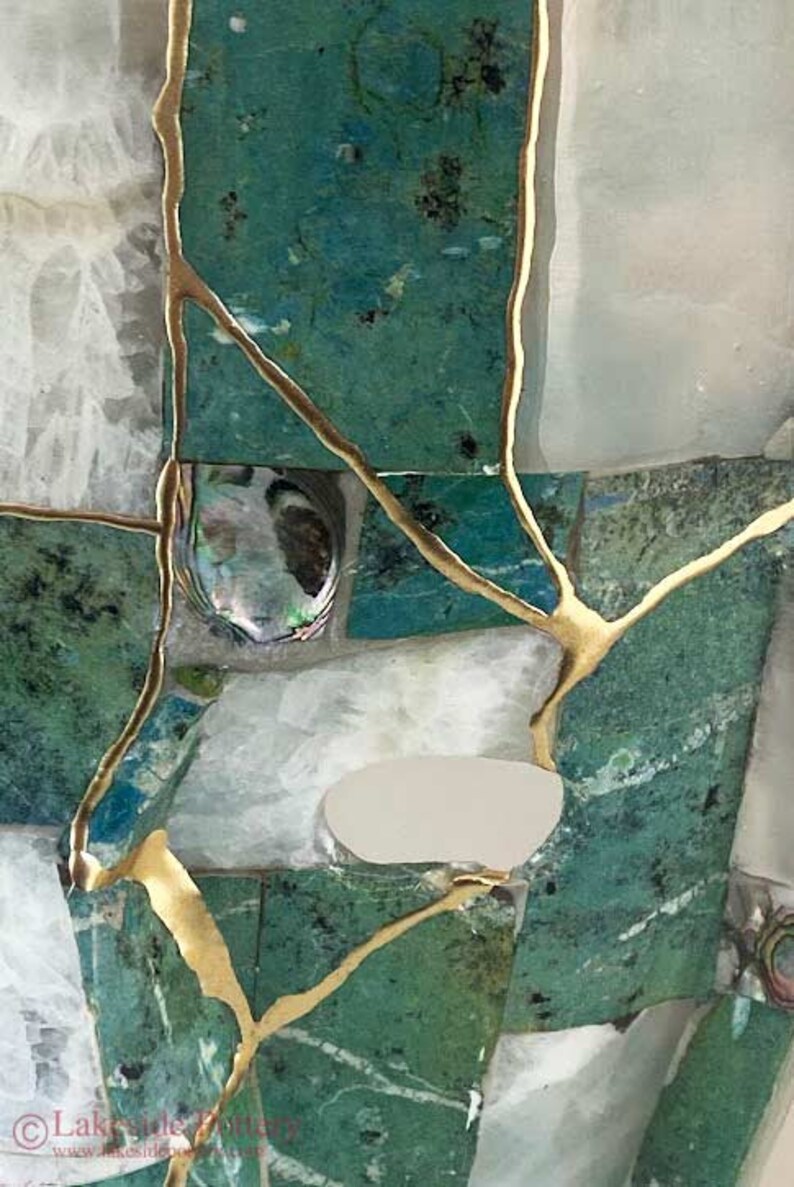 SOLD Aztec Onyx Cultural Mask Kintsugi Repair - Etsy