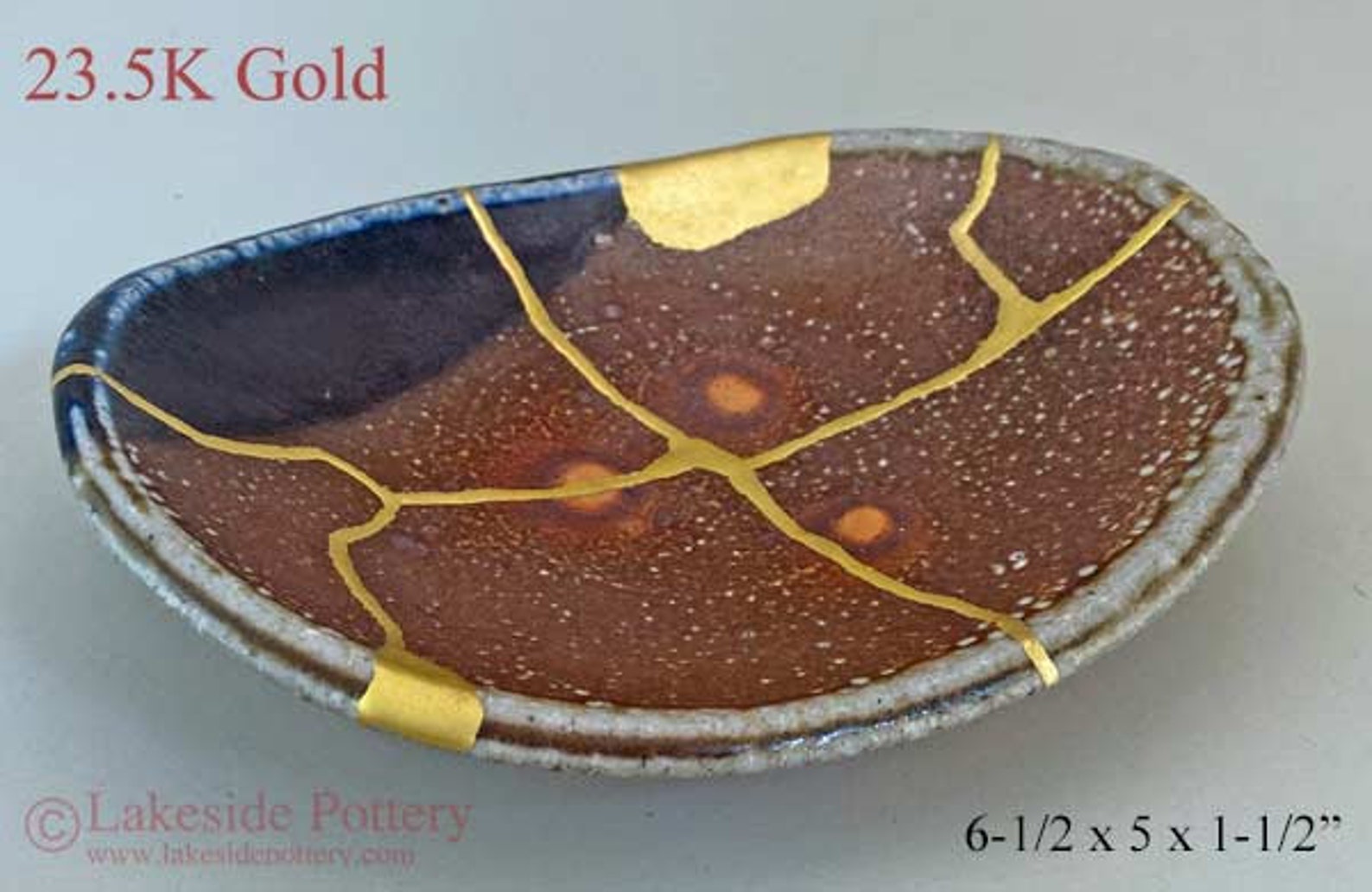 SOLD 23.5K Gold Kintsugi Wood-fired Dish - Etsy