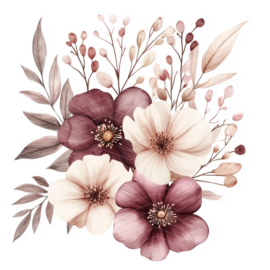 10 PNG Burgundy Flowers Clipart, Flowers Clipart, PNG Transparent ...