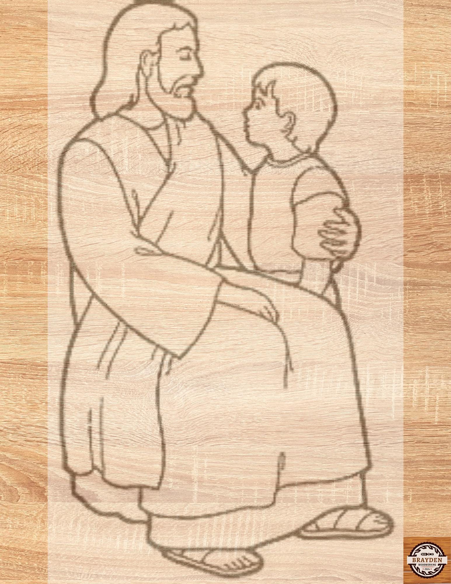Jesus With Child SVG - Etsy