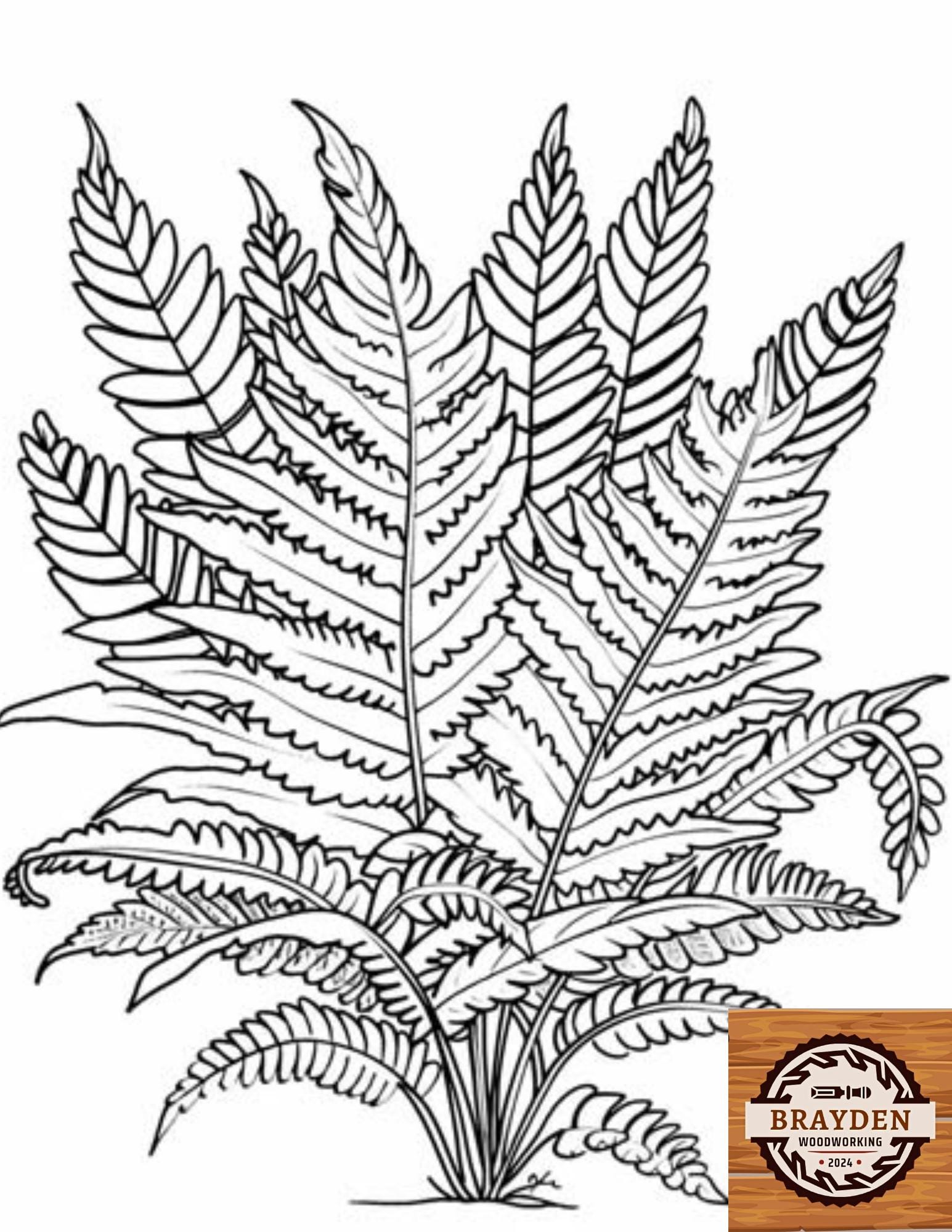 Sword Fern Craft Template - Etsy