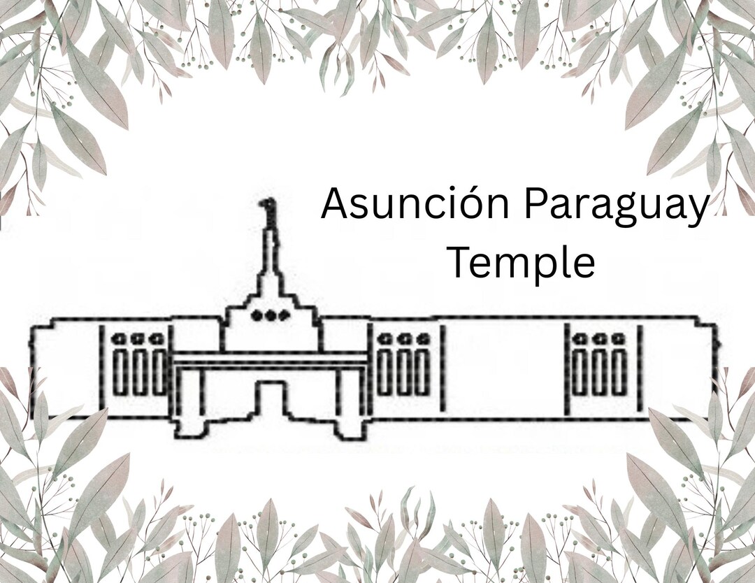 Asunción Paraguay LDS Temple | Clean Outline Design for Crafting ...