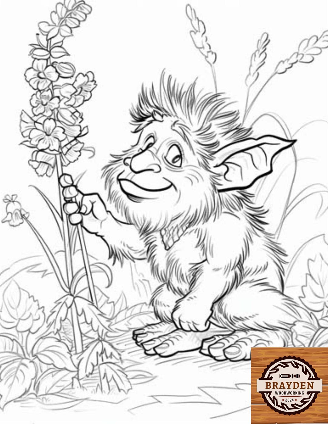 Larkspur | Clean Outline Design for Crafting – Craft Template | INSTANT ...