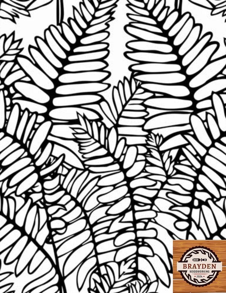 Fern | Clean Outline Design for Crafting – Craft Template | INSTANT ...