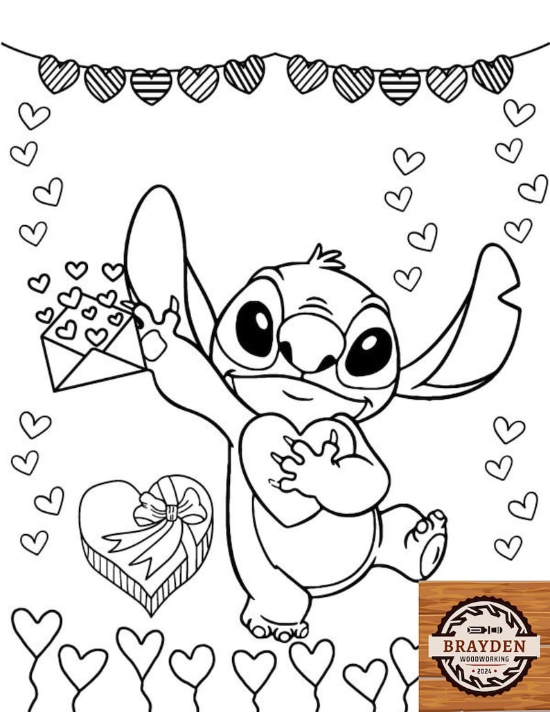 Stitch Heart Craft Template - Etsy