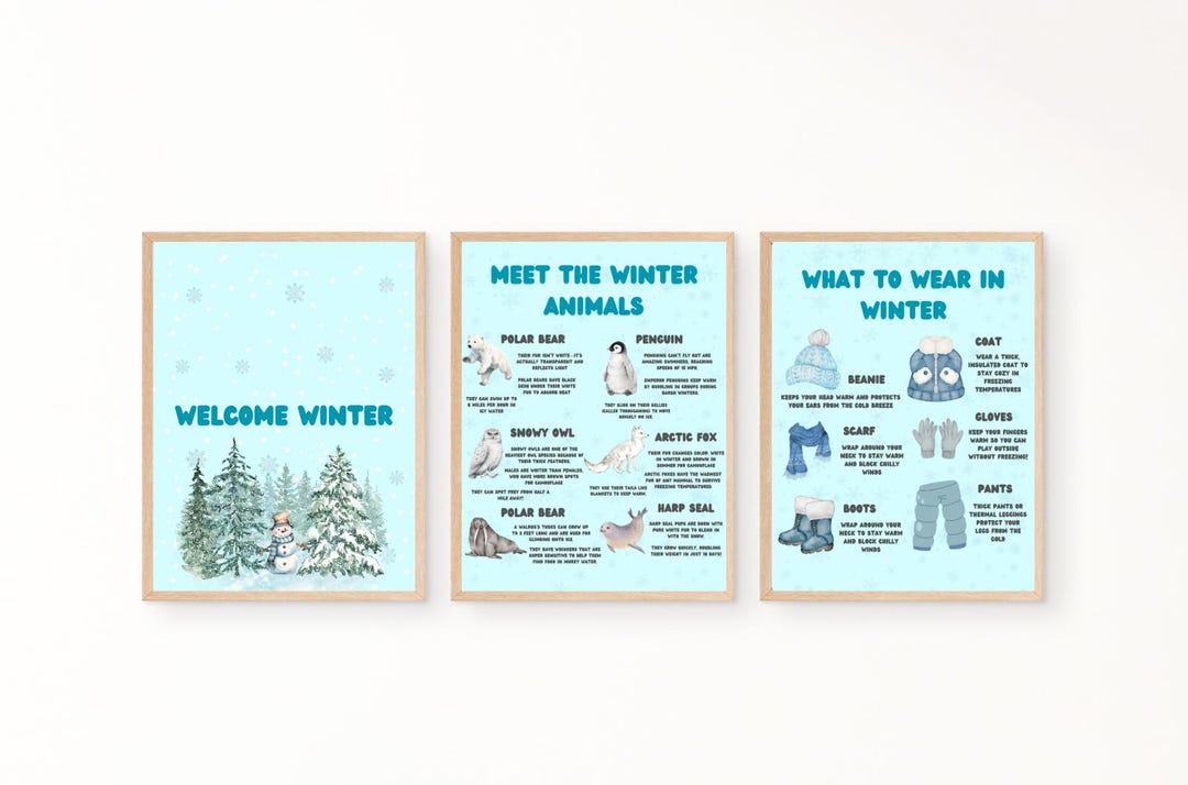 Welcome to Winter Poster Pack | Set of 3 Seasonal Classroom Prints ...