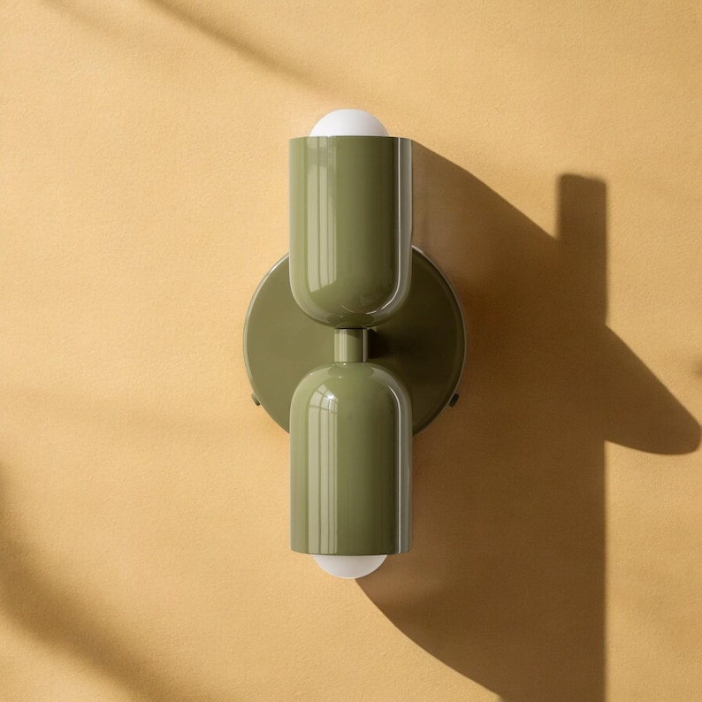 Minimalist Green Wall Sconce: Modern Industrial Lighting - Etsy