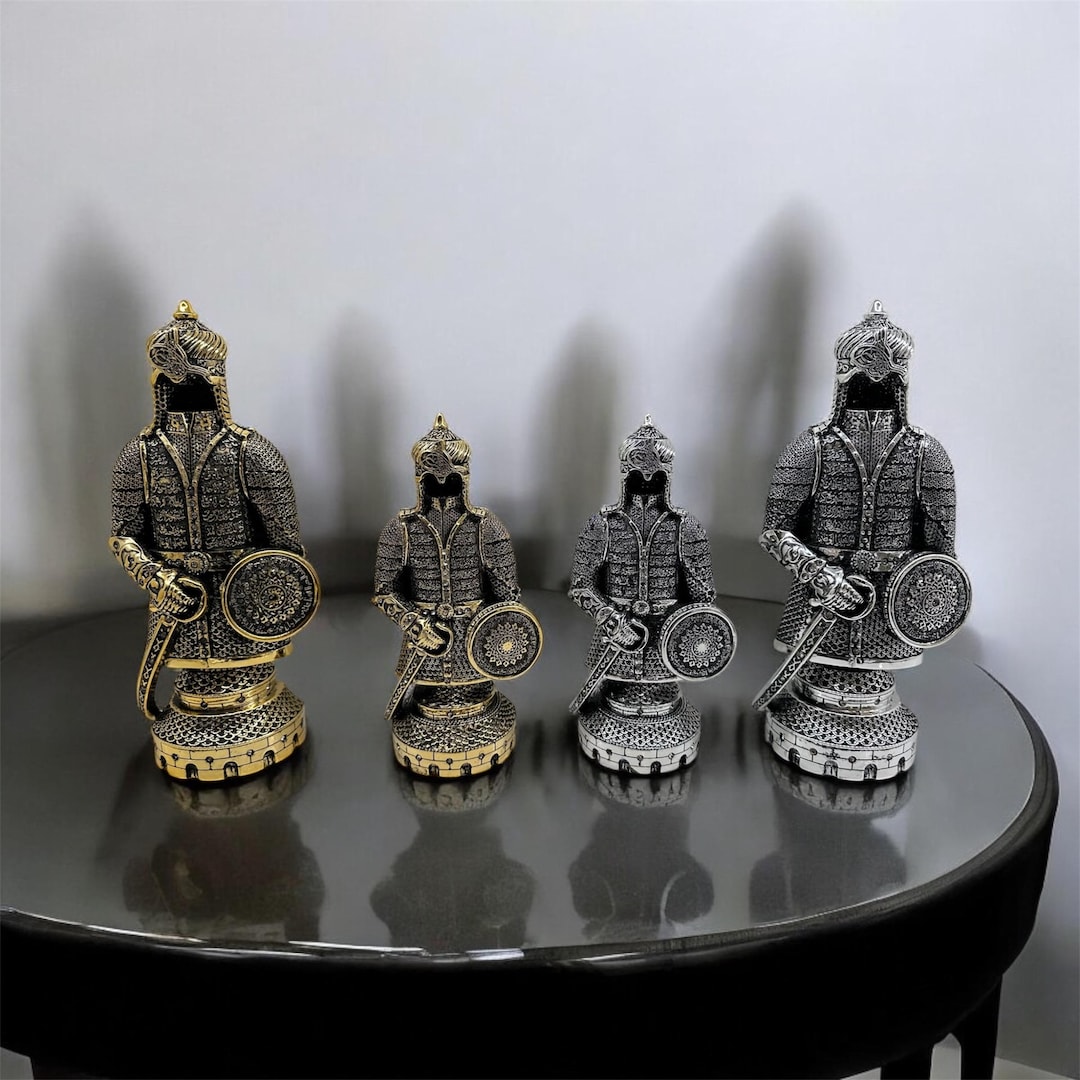 Decorative Ottoman Armor Statue Historical Metal Figurine, Medieval ...