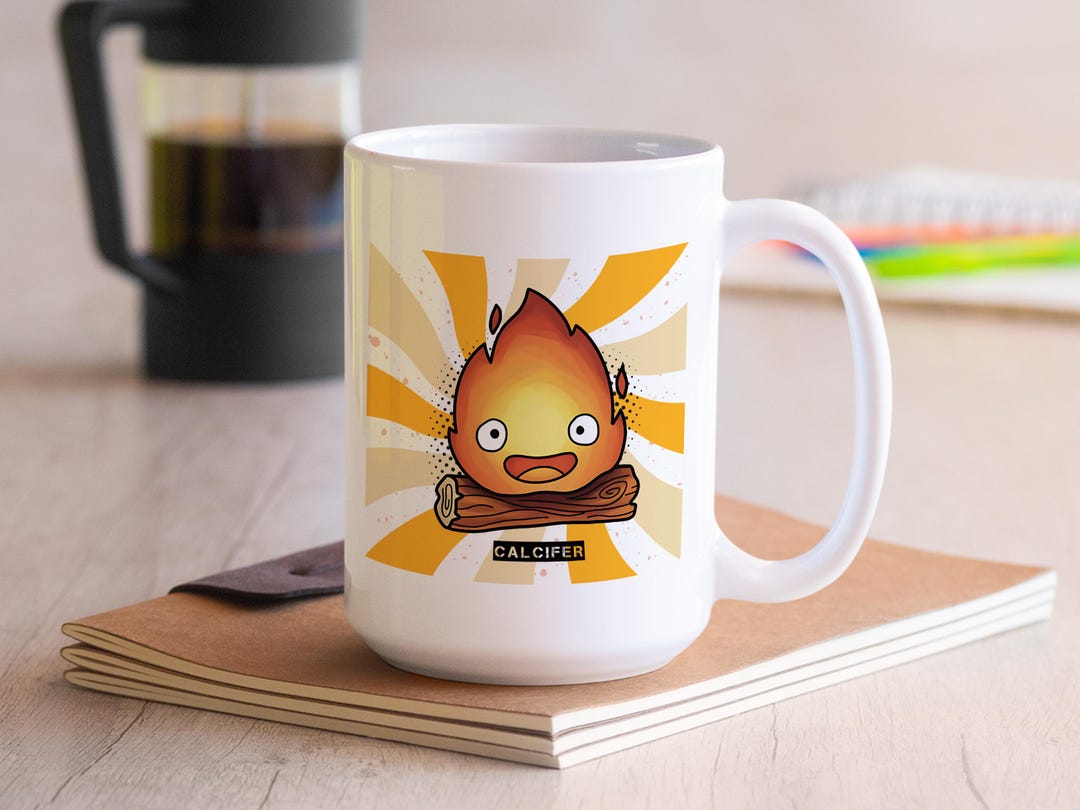 Funny Calcifer Mug Studio Ghibli Inspired Gift Howls Moving Castle ...