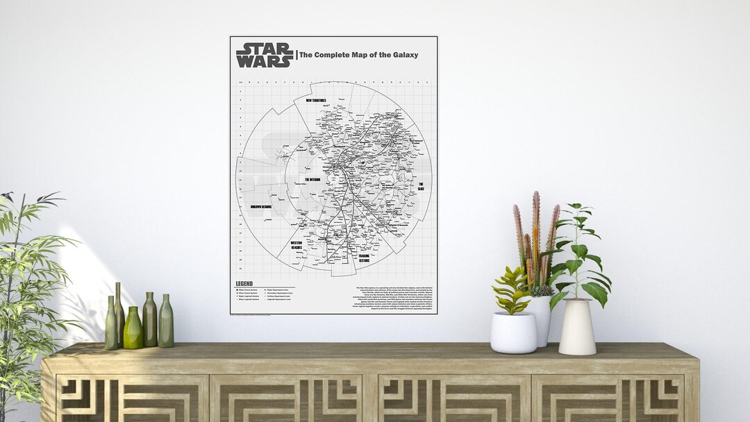Star Wars Complete Galaxy Map Poster, Matte Vertical Posters, Wall Art ...