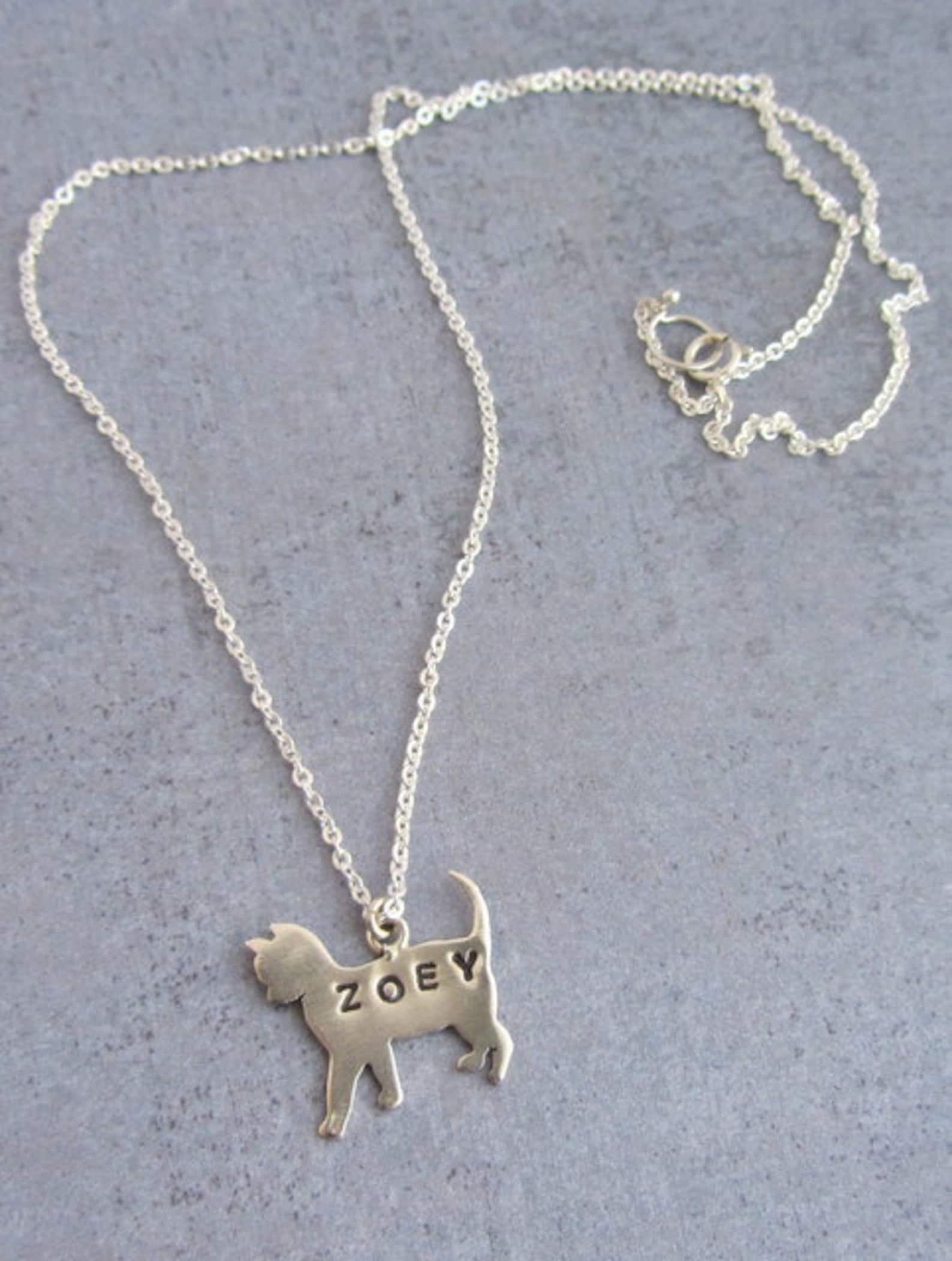 Custom Name Sterling Silver Cat Necklace Personalized Gift - Etsy
