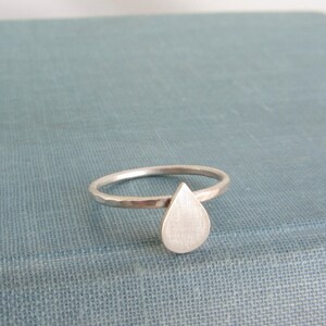 Simple Sterling Silver Raindrop Stacking Ring Valentines Day - Etsy
