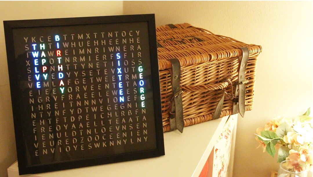 LED Word Clock With Custom Greetings and Dates - Etsy UK