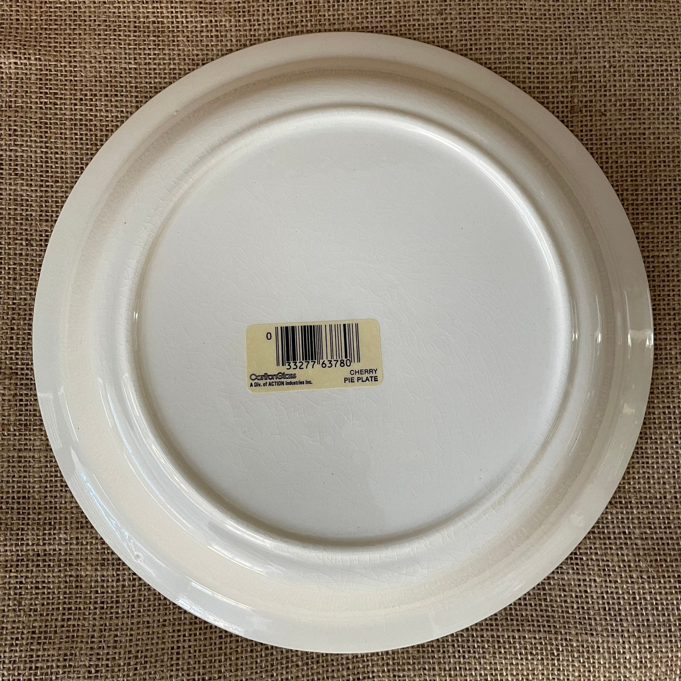 Vintage Carlton Glass Cherry Pie Plate With Recipe - Etsy