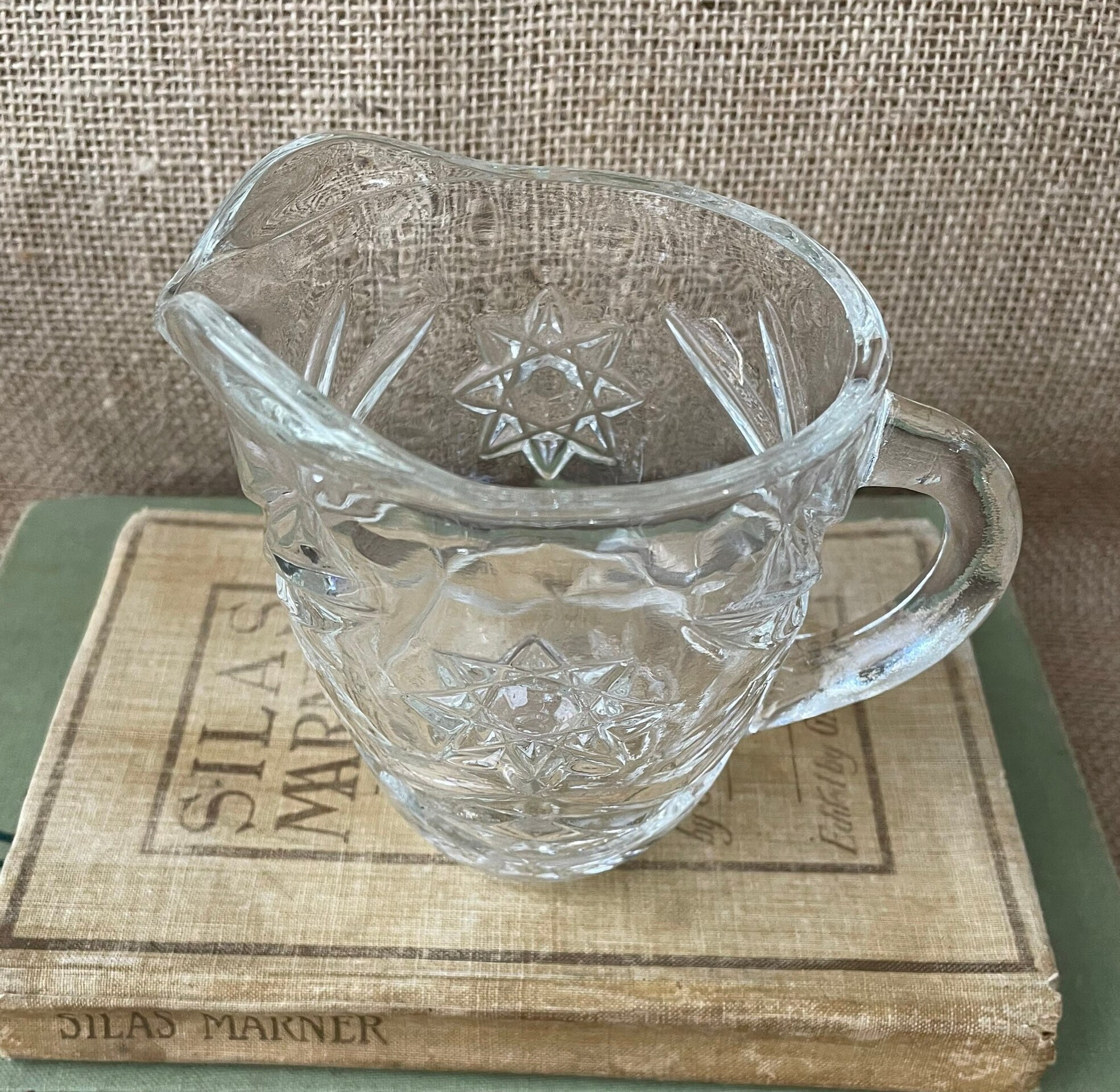 Vintage Anchor Hocking Star of David Cream and Sugar Set - Etsy