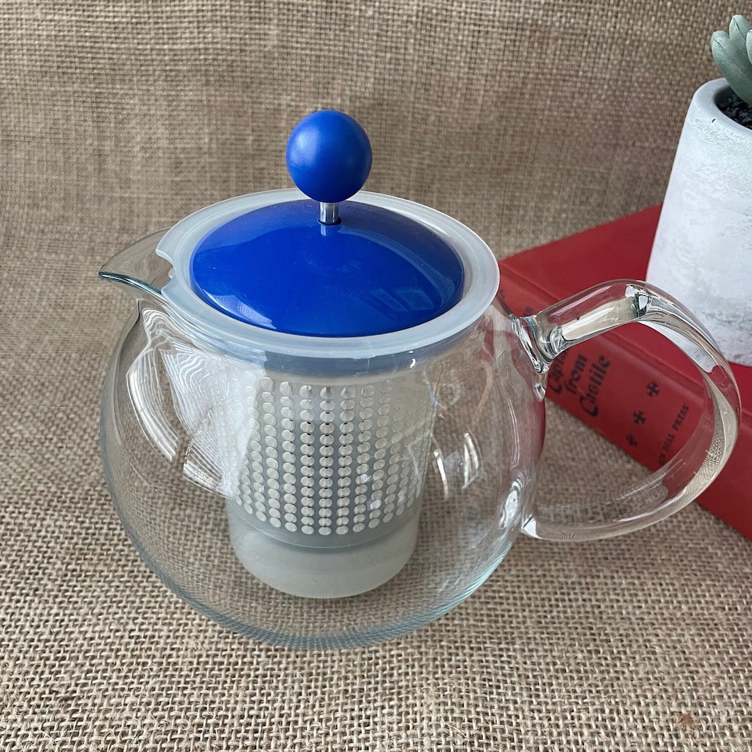 Vintage Bodum Teapress Retro Cobalt Blue Teapot With Press Infuser - Etsy