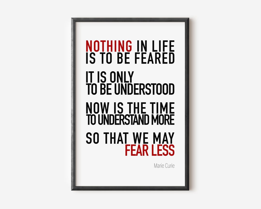 Matte Vertical Posters, Marie Curie Science Motivational Quote Poster ...