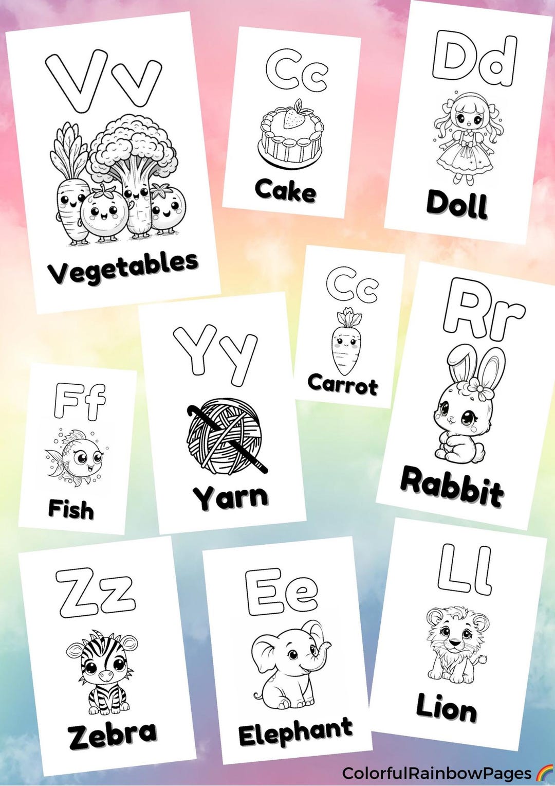 Color the Alphabet! - Etsy