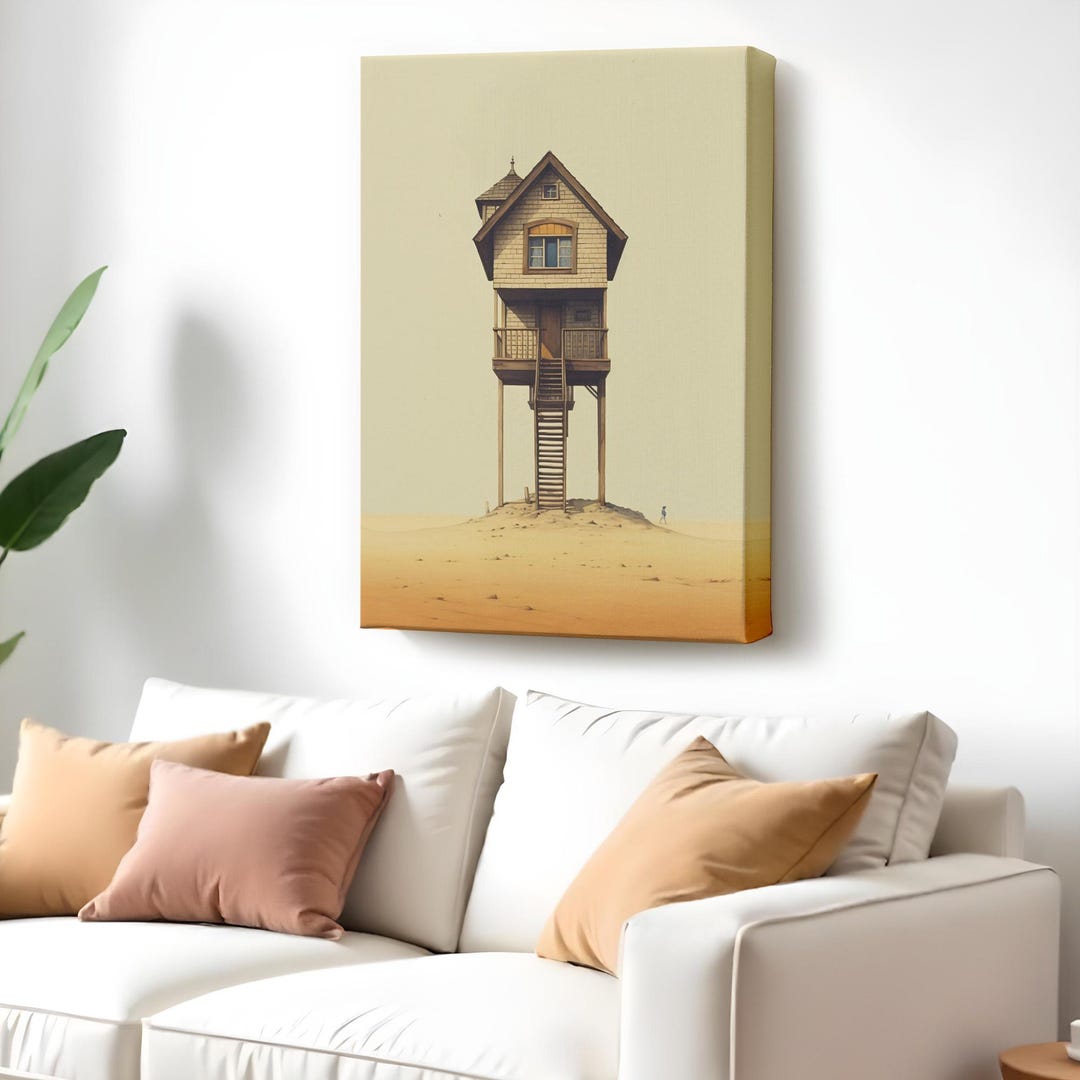 Watchtower İn the Middle of Nowhere Canvas Painting, Housewarming Gifts ...