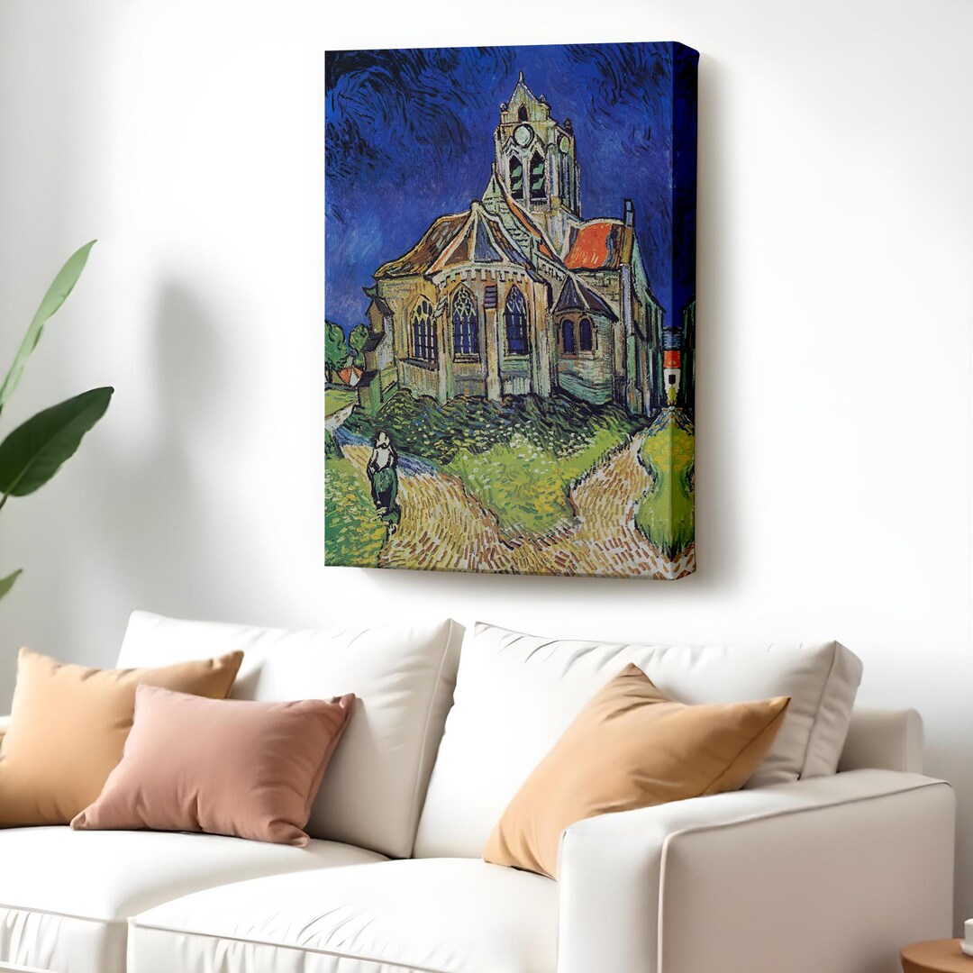 Vincent Van Gogh - the Church at Auvers, Large Wall Art, Religious ...