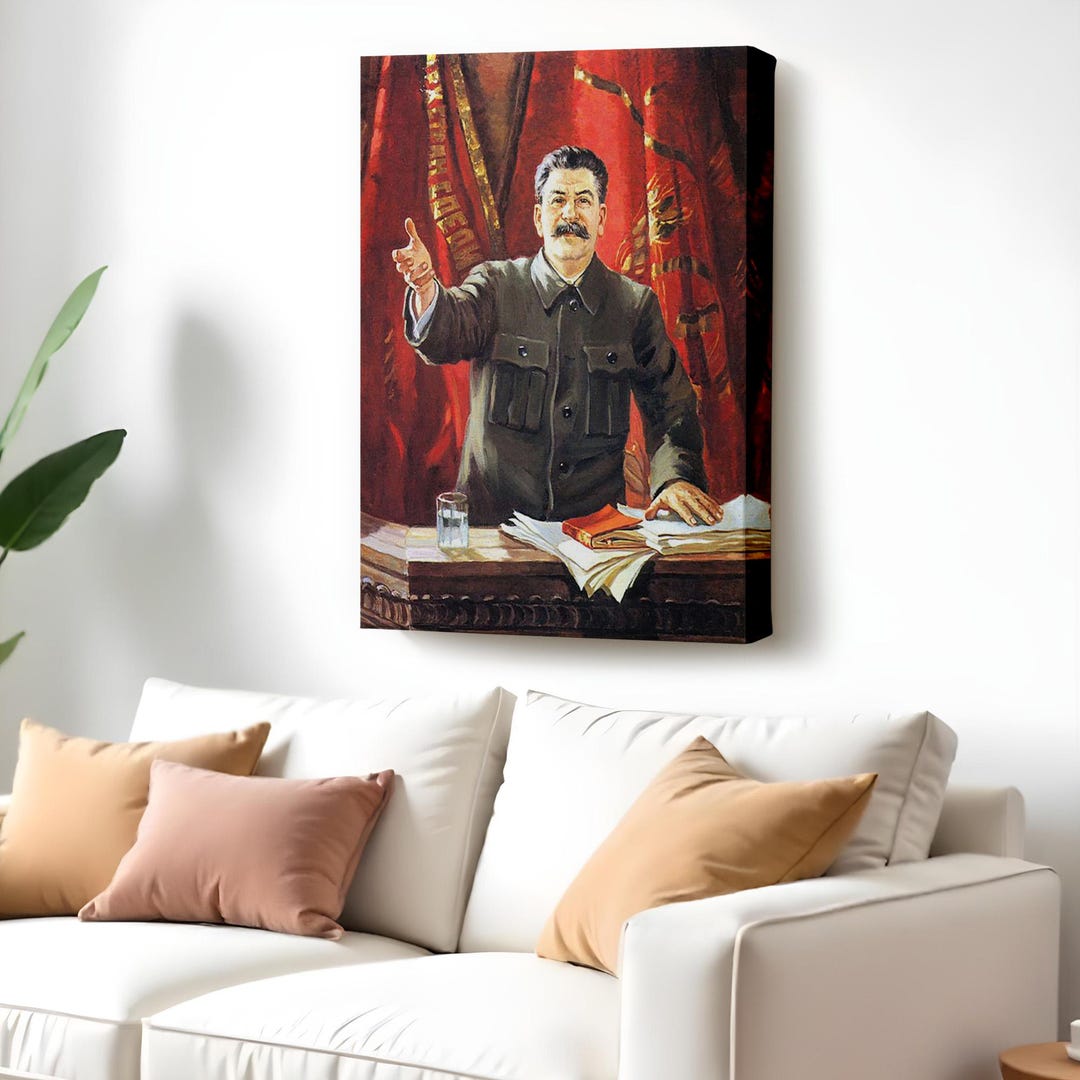 Joseph Stalin Russia and Soviet Union Canvas Painting, Portrait Canvas ...