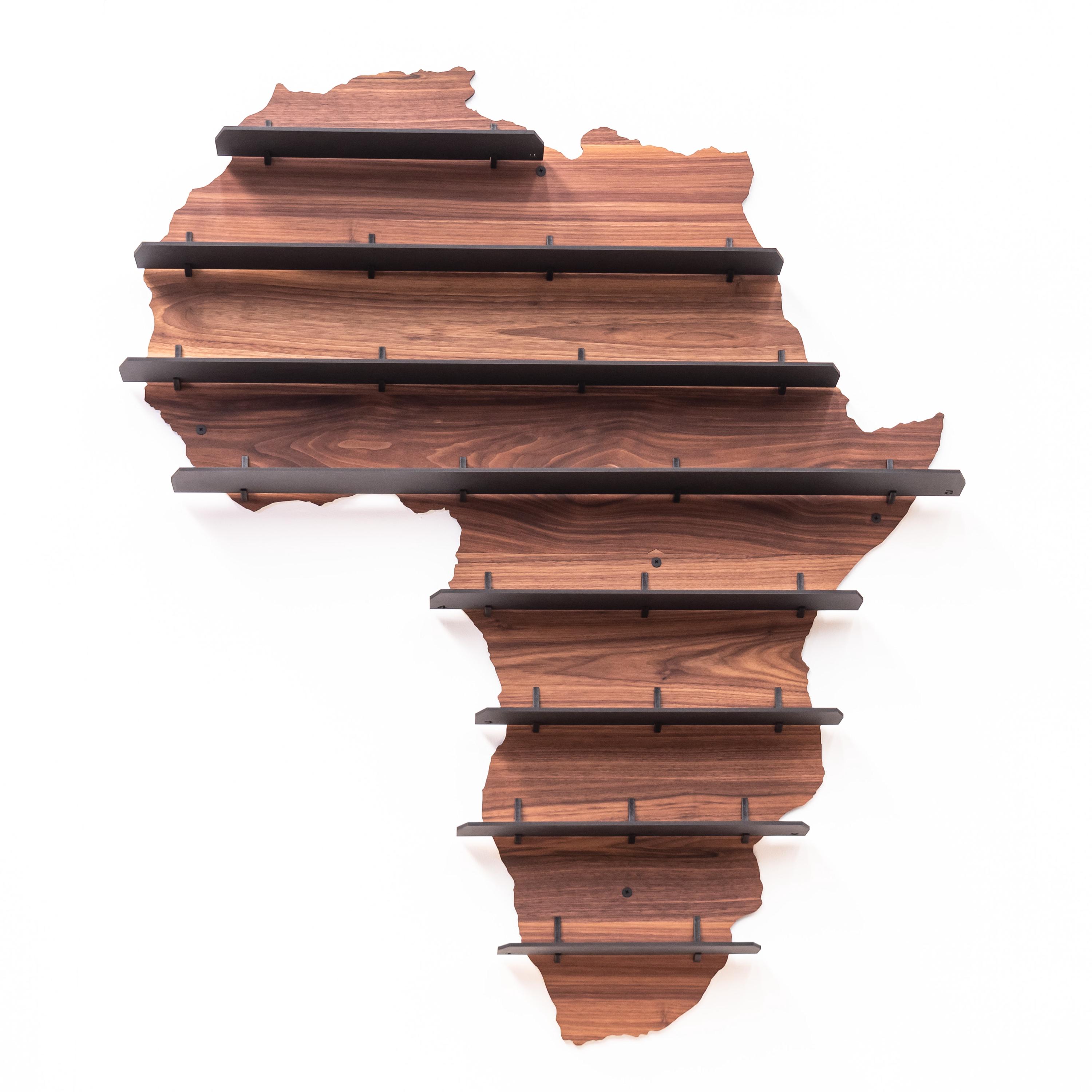 Africa Wall Wine Shelf, Walnut Wine Shelf, Wall Wine Bottle Holder ...