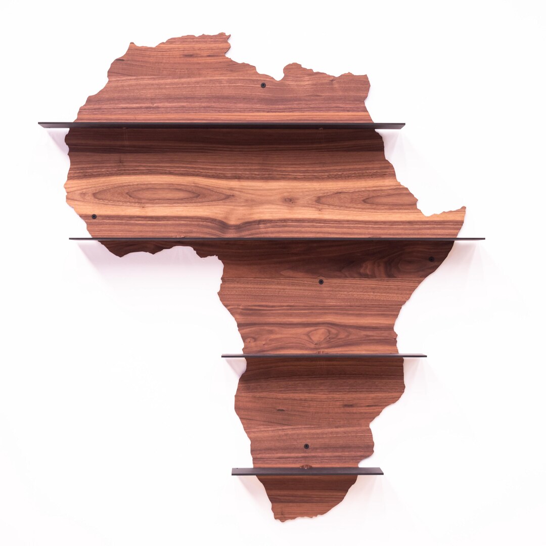 Africa Wall Display Shelf, Walnut Display Shelf, Wall Display Shelf ...
