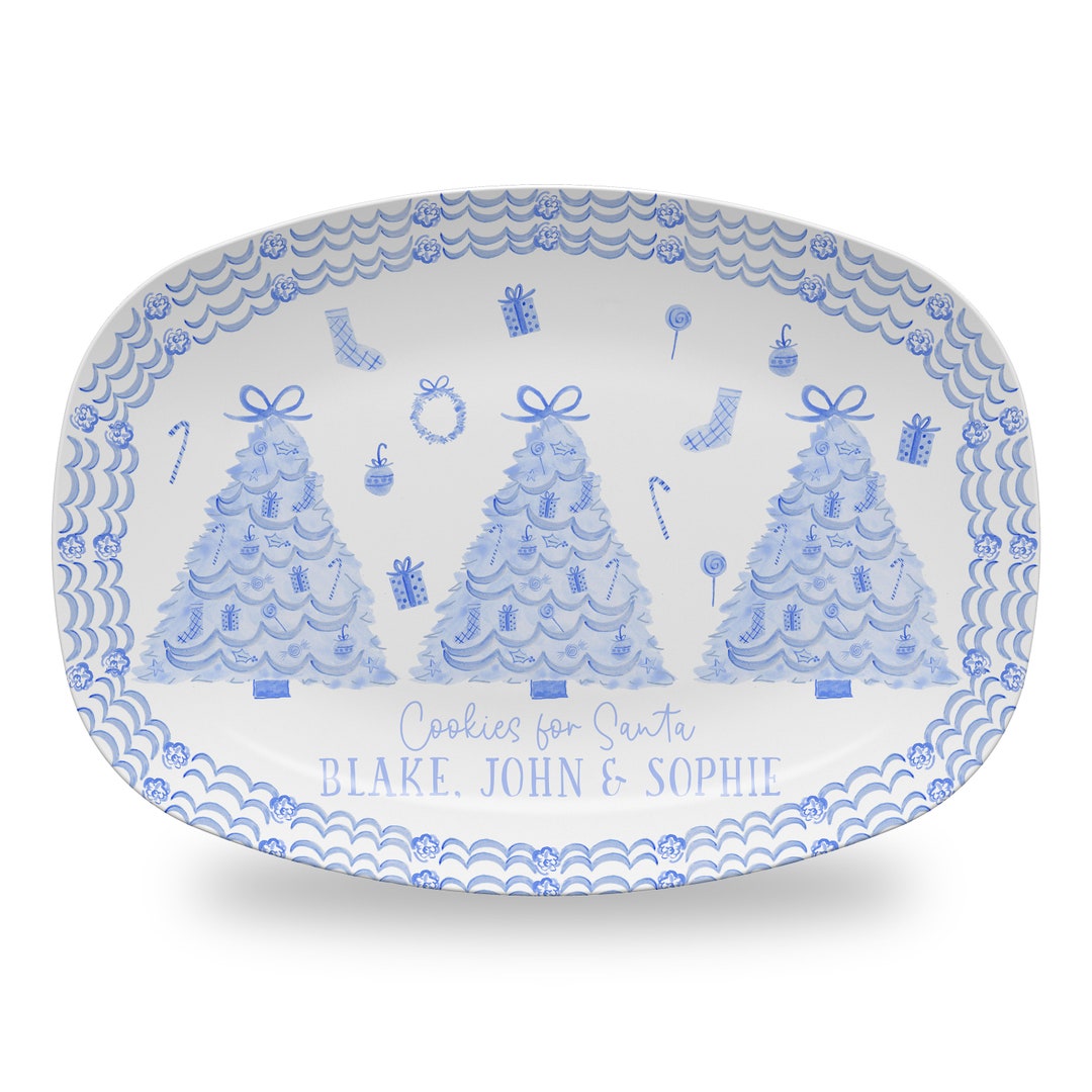 Personalized Christmas Platter | Cookies for Santa Plate | Holiday ...
