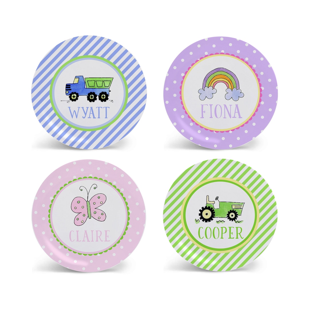 Personalized Kids Plate | Custom Birthday Gift | Tableware Set - Etsy