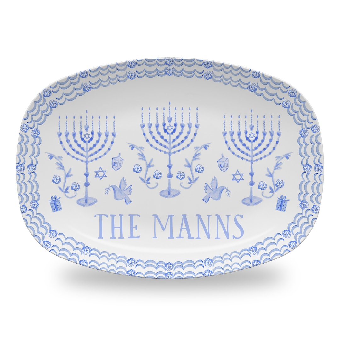 Hanukkah Platter | Chanukah Plate | Personalized Hanukkah Platter ...