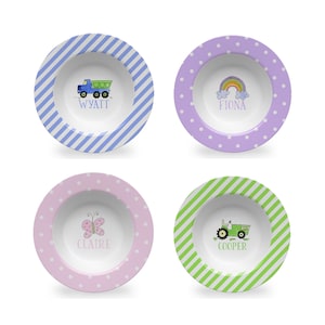 Personalized Kids Plate Custom Child Birthday Gift Boy Girl Baby ...