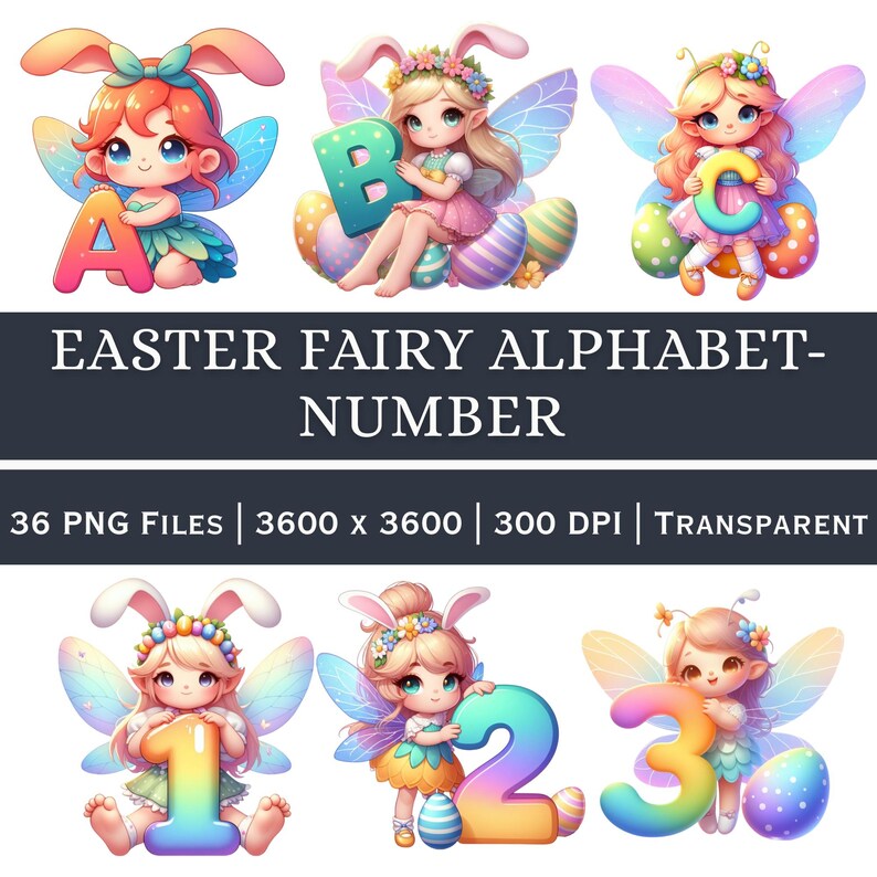 Bunny Ear Alphabet PNG | Easter Letters & Numbers (digital Download) - Etsy