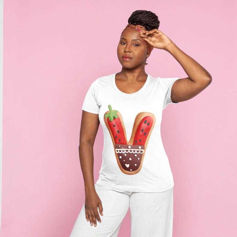 Strawberry Donut Alphabet PNG A–Z | Sweet Dessert Letters for Bakery ...